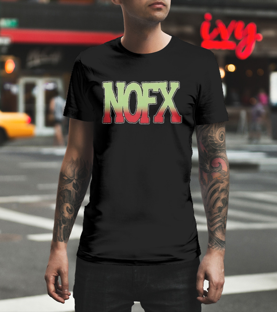 NOFX Ribbed Tour 1991 Vintage Style Nostalgic Punk Band Merch T-Shirt