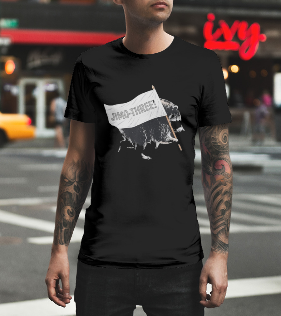 Jimothy Raccoon Seattle Storm Jimo Three Flag T-Shirt