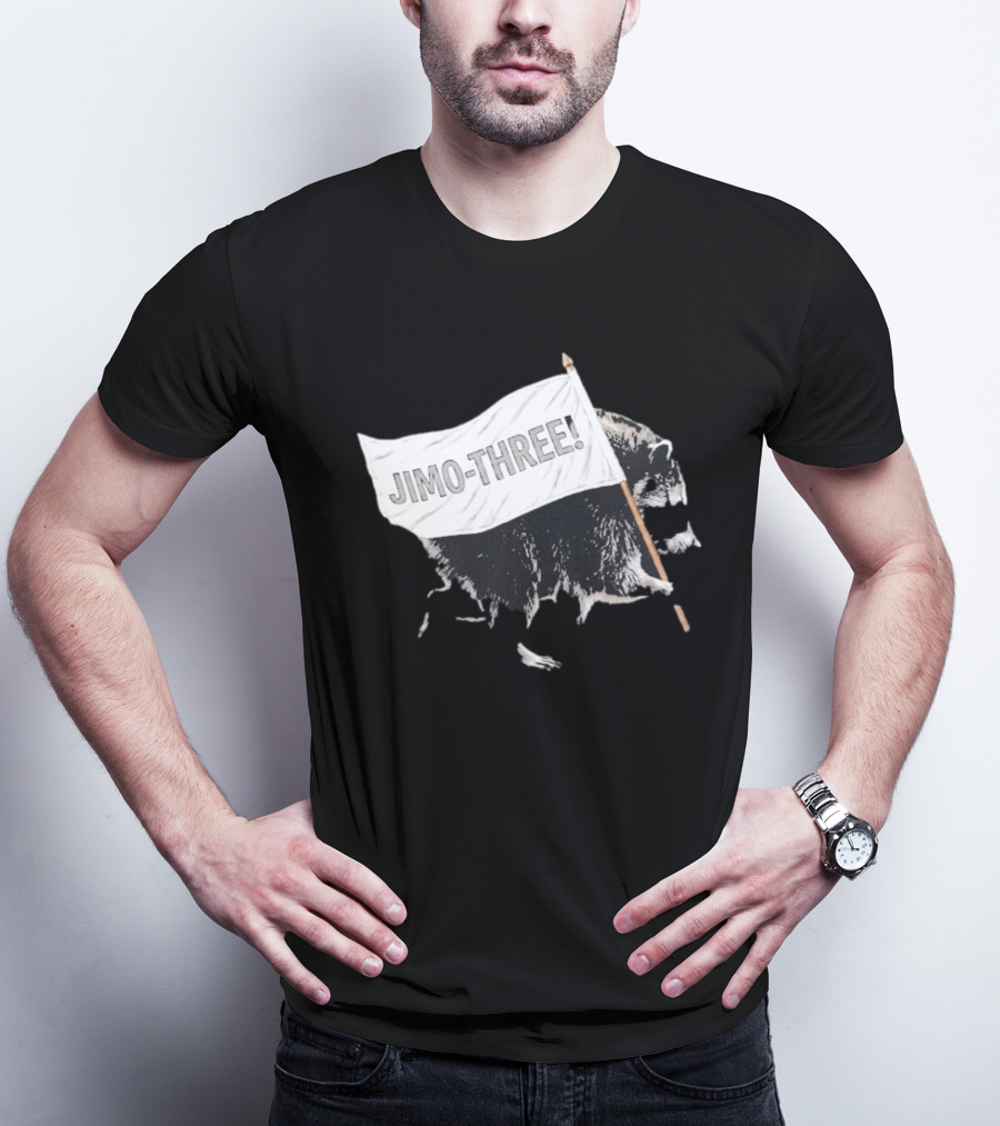 Jimothy Raccoon Seattle Storm Jimo Three Flag T-Shirt