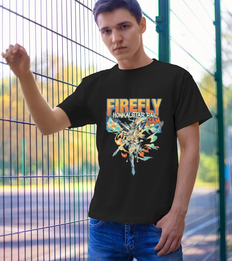 Firefly Honkai Star Rail Sam Explosive Art Style And Dynamic Characters T-Shirt