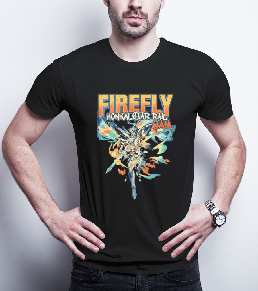 Firefly Honkai Star Rail Sam Explosive Art Style And Dynamic Characters T-Shirt