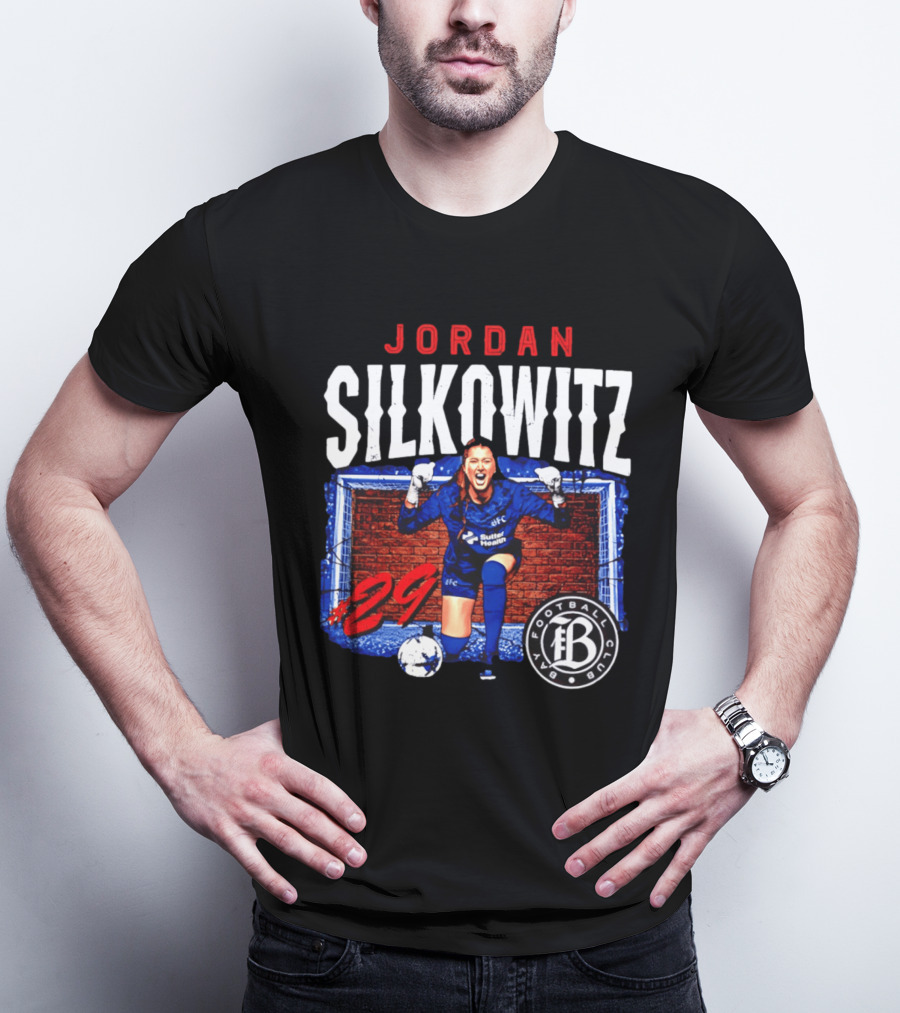 Jordan Silkowitz Bay Football Club #29 Soccer Player T-Shirt