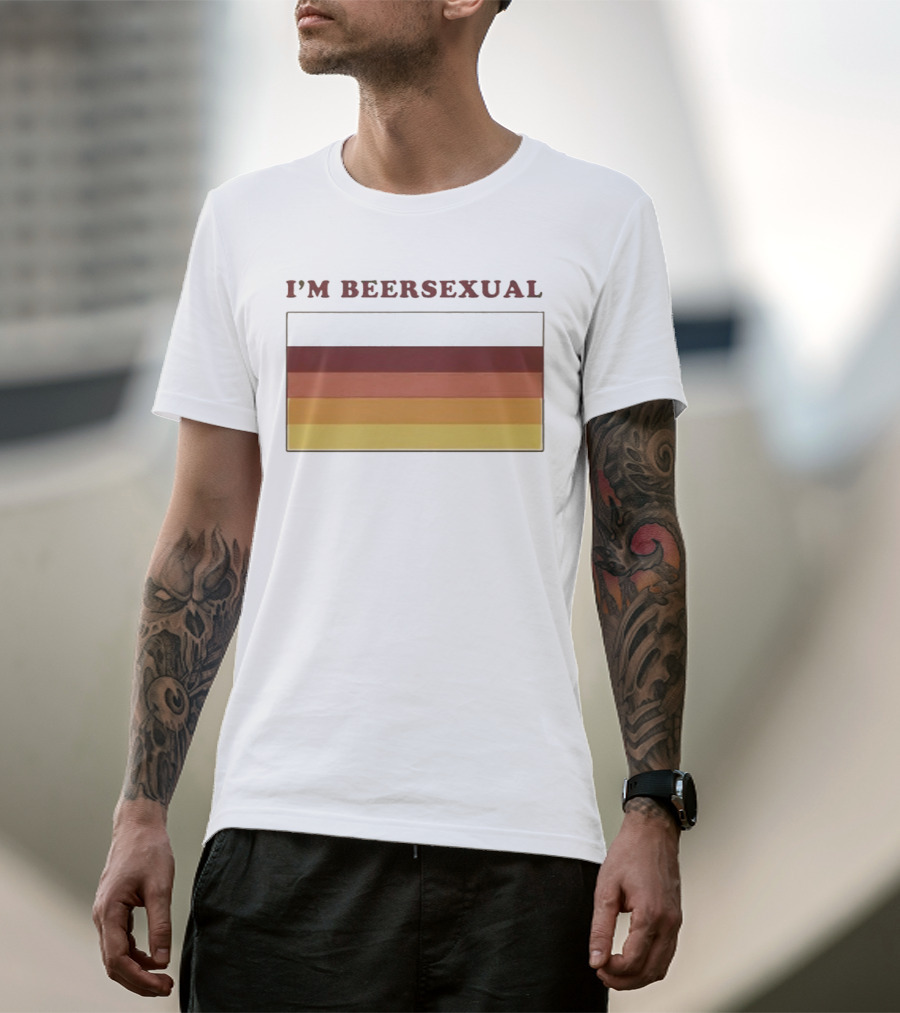 I'm Beersexual Beer Pride Flag Stripes T-Shirt