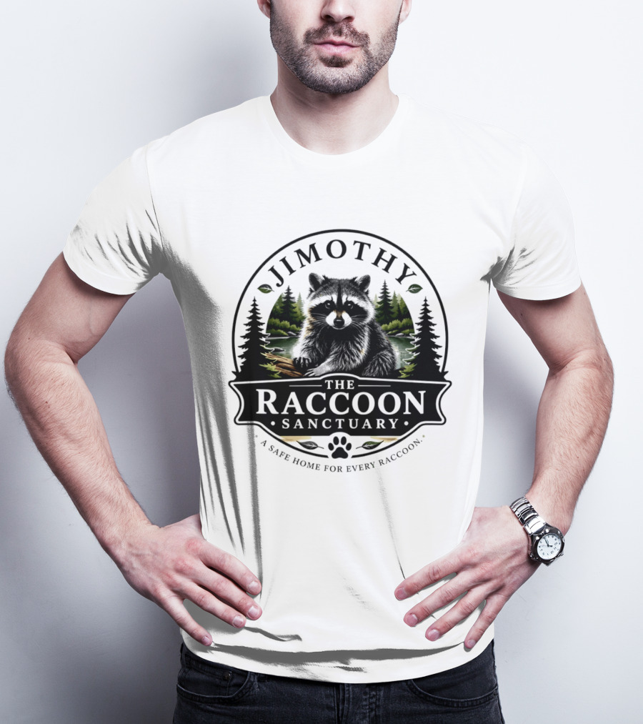 Jimothy Raccoon Sanctuary A Safe Home For Every Raccoon T-Shirt