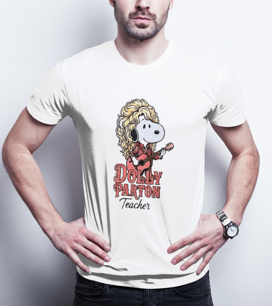 Dolly Parton Teacher Snoopy Plays Guitar T-Shirt