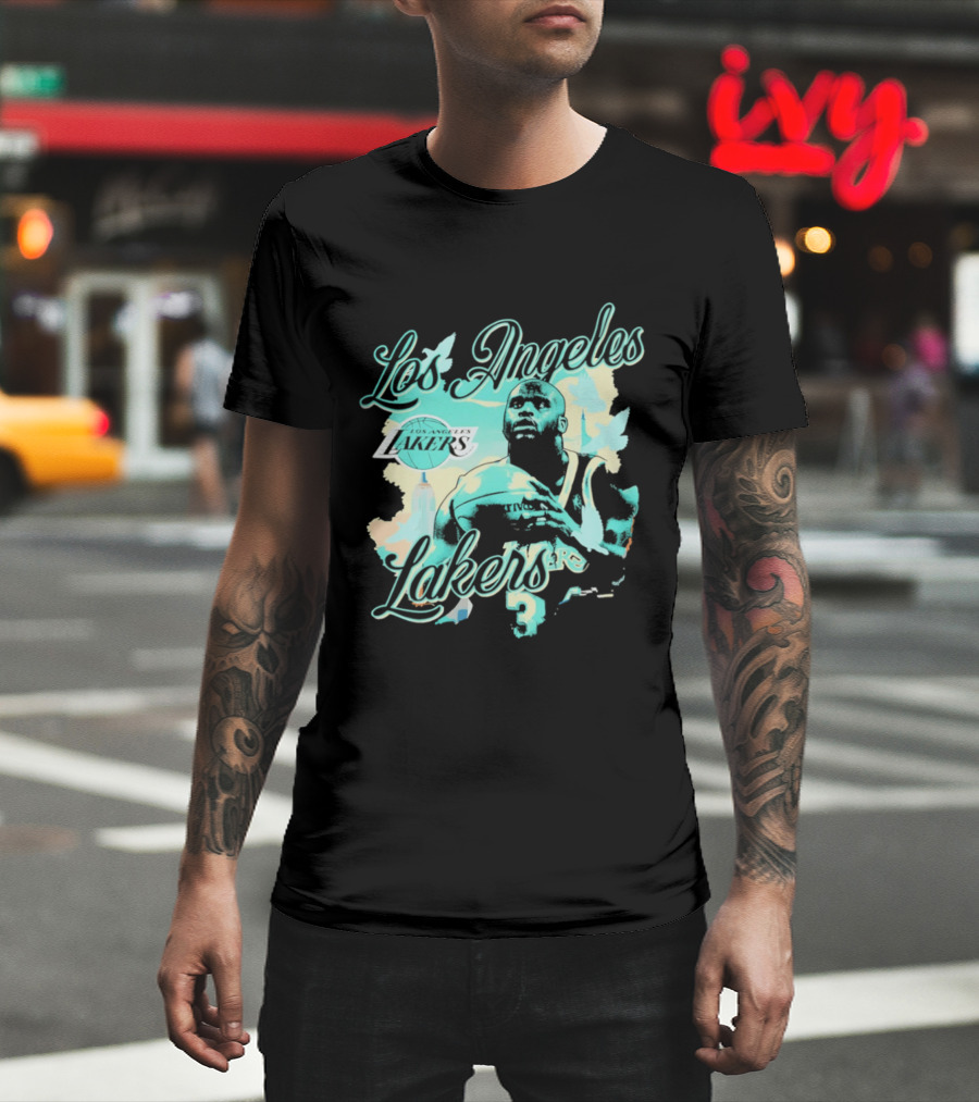 Los Angeles Lakers Anthony Davis No 3 Collage Lakers T-Shirt