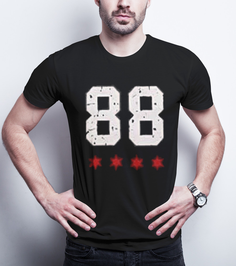 Chicago Blackhawks Showtime Returns 88 Three Red Stars T-Shirt