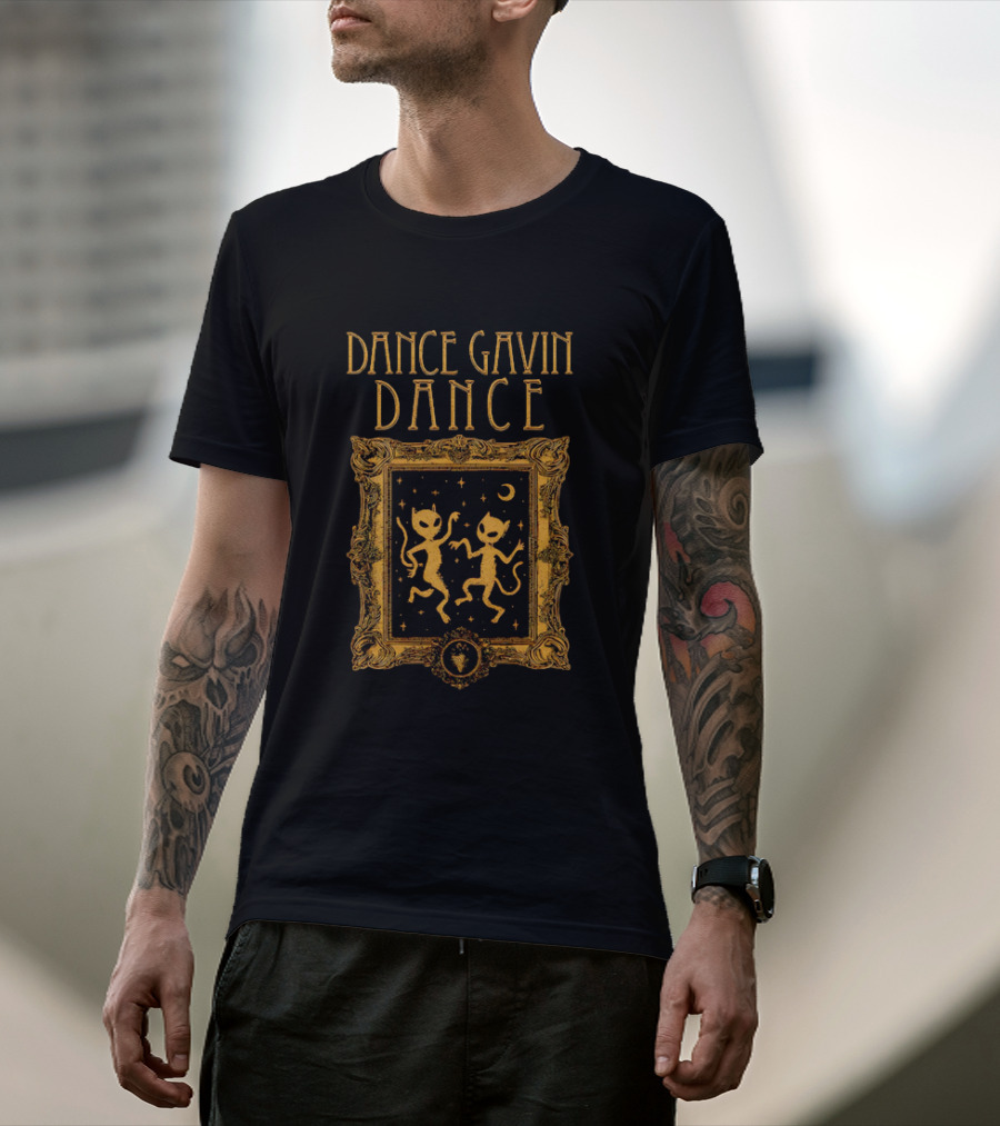 Dance Gavin Dance Alien Cats Framed Celestial Dance T-Shirt