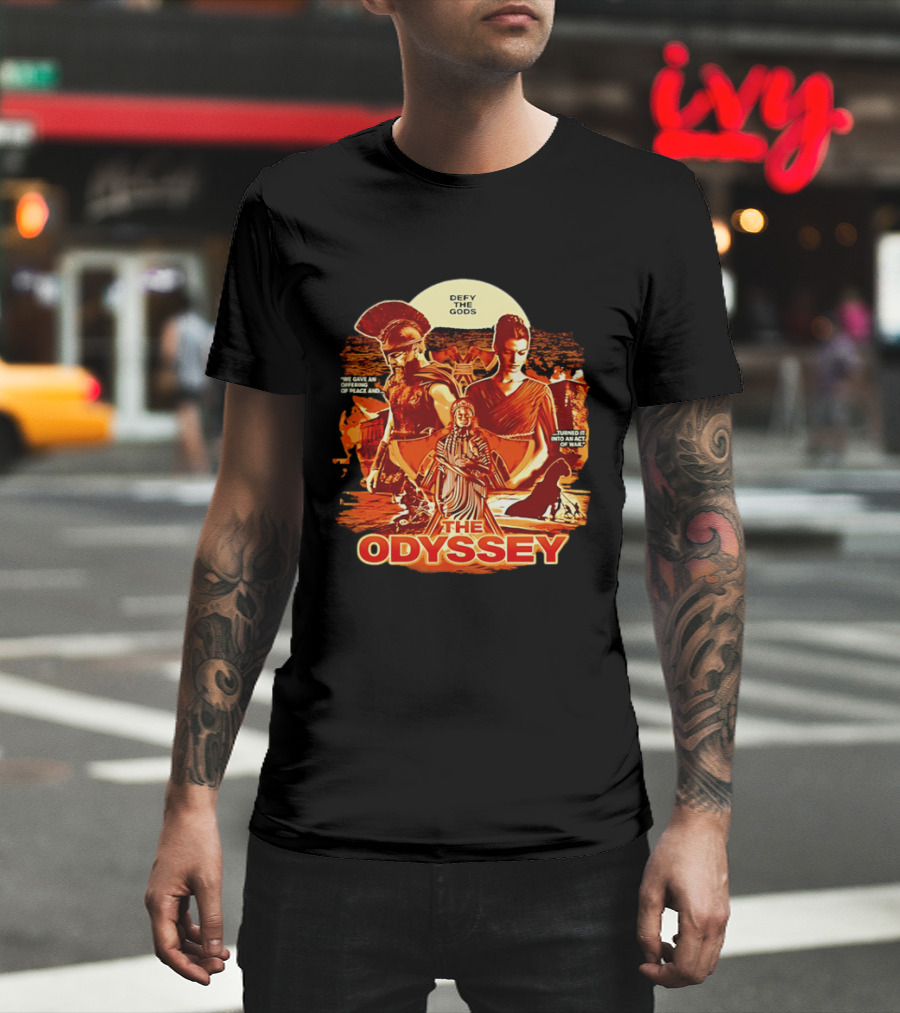 The Odyssey Defy The Gods Offering Of Peace Into Act Of War T-Shirt