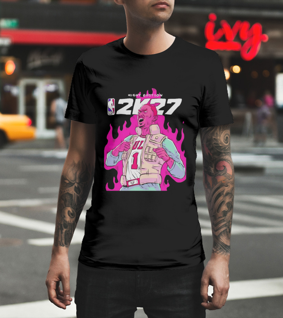 Derrick Rose Bulls NBA 2K27 Might Edition Basketball T-Shirt