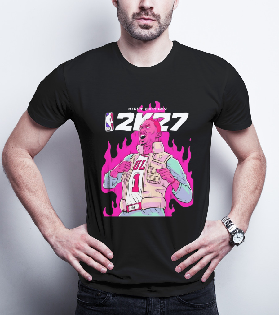 Derrick Rose Bulls NBA 2K27 Might Edition Basketball T-Shirt