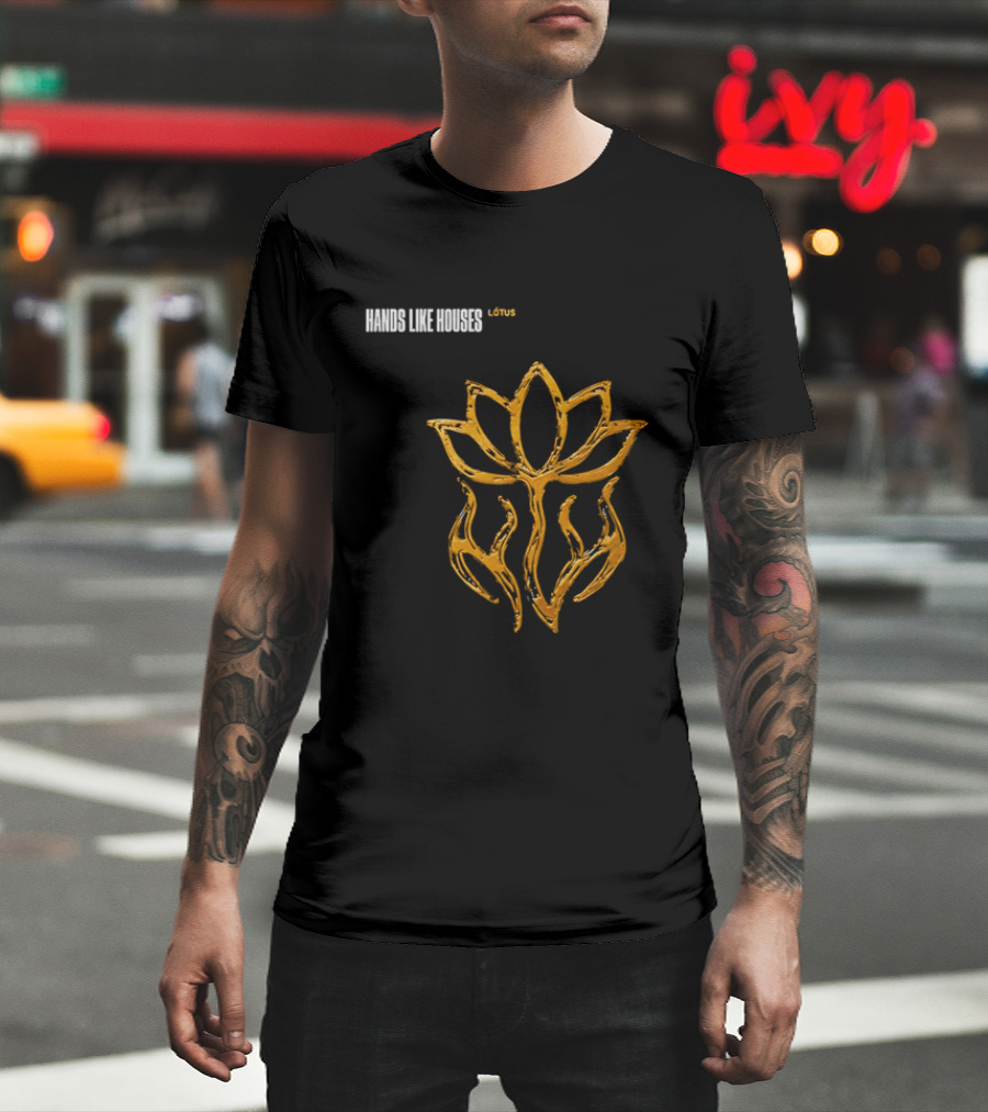 Hands Like Houses Lotus Symbol Yellow T-Shirt