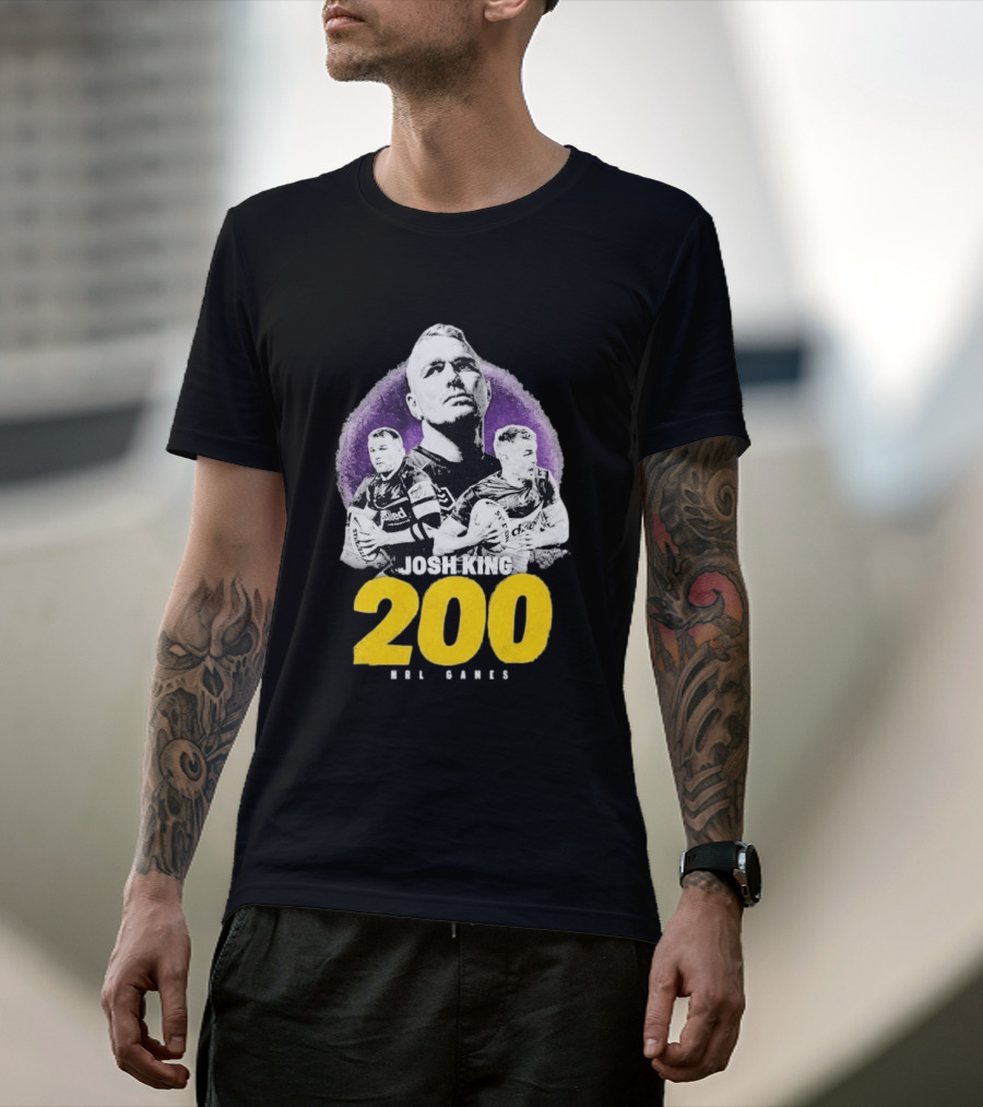 Josh King 200 NRL Games Melbourne Rugby Milestone Celebration T-Shirt