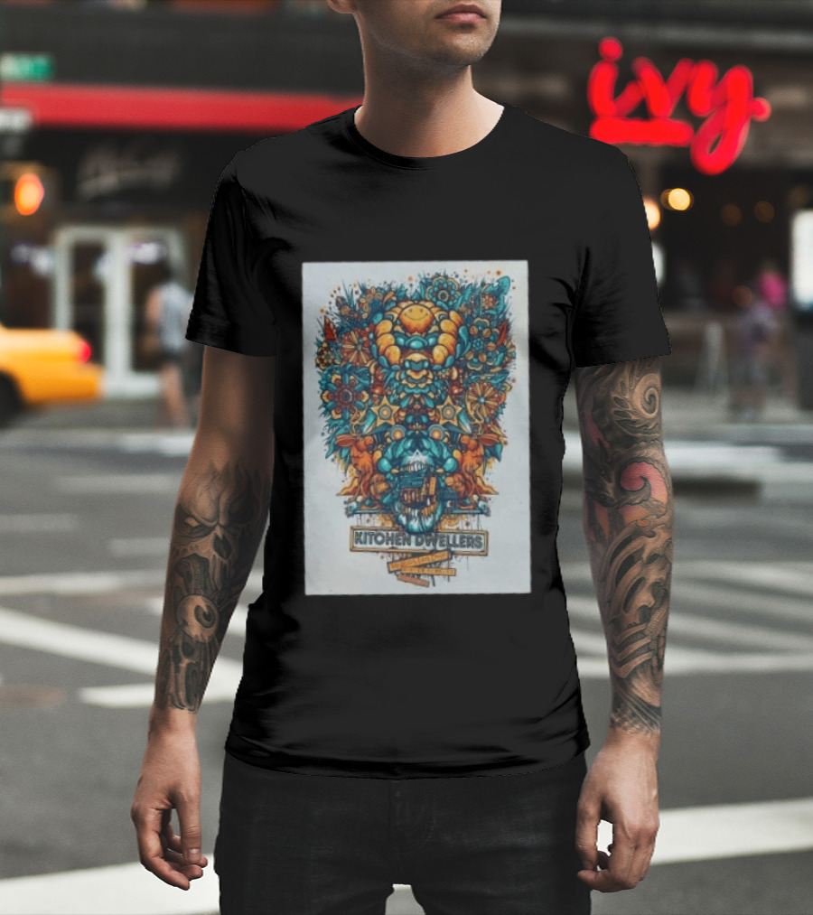 Kitchen Dwellers Winter Park CO July 24 25 2026 Tour Psychedelic Floral T-Shirt