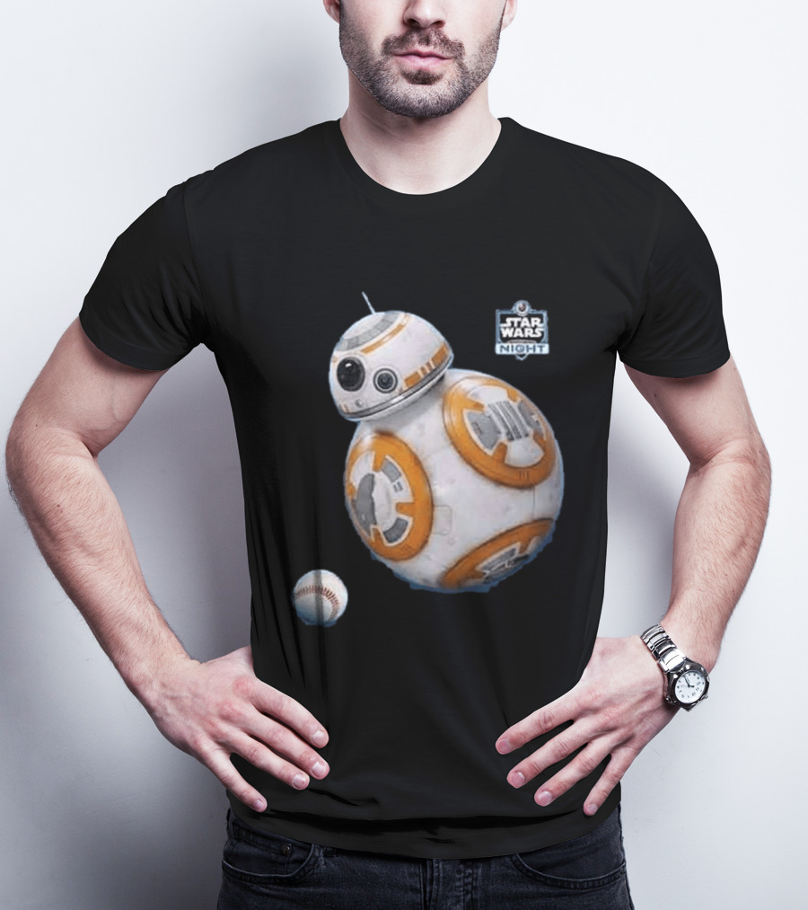 Star Wars Night BB 8 Baseball Event T-Shirt