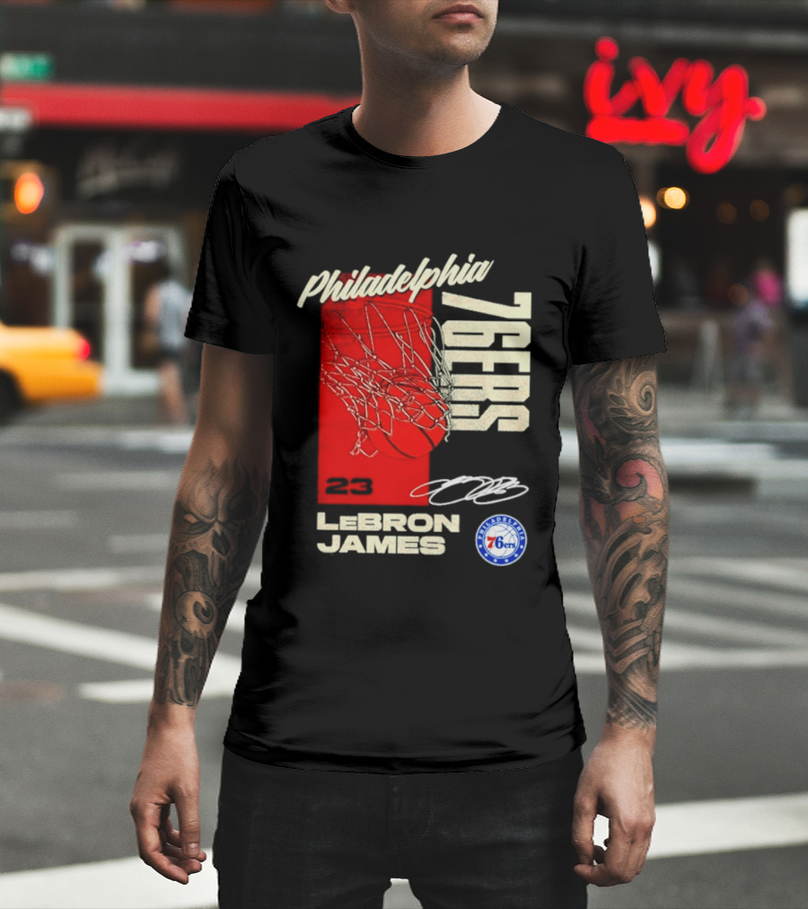 LeBron James 23 Philadelphia 76ers Basketball T-Shirt