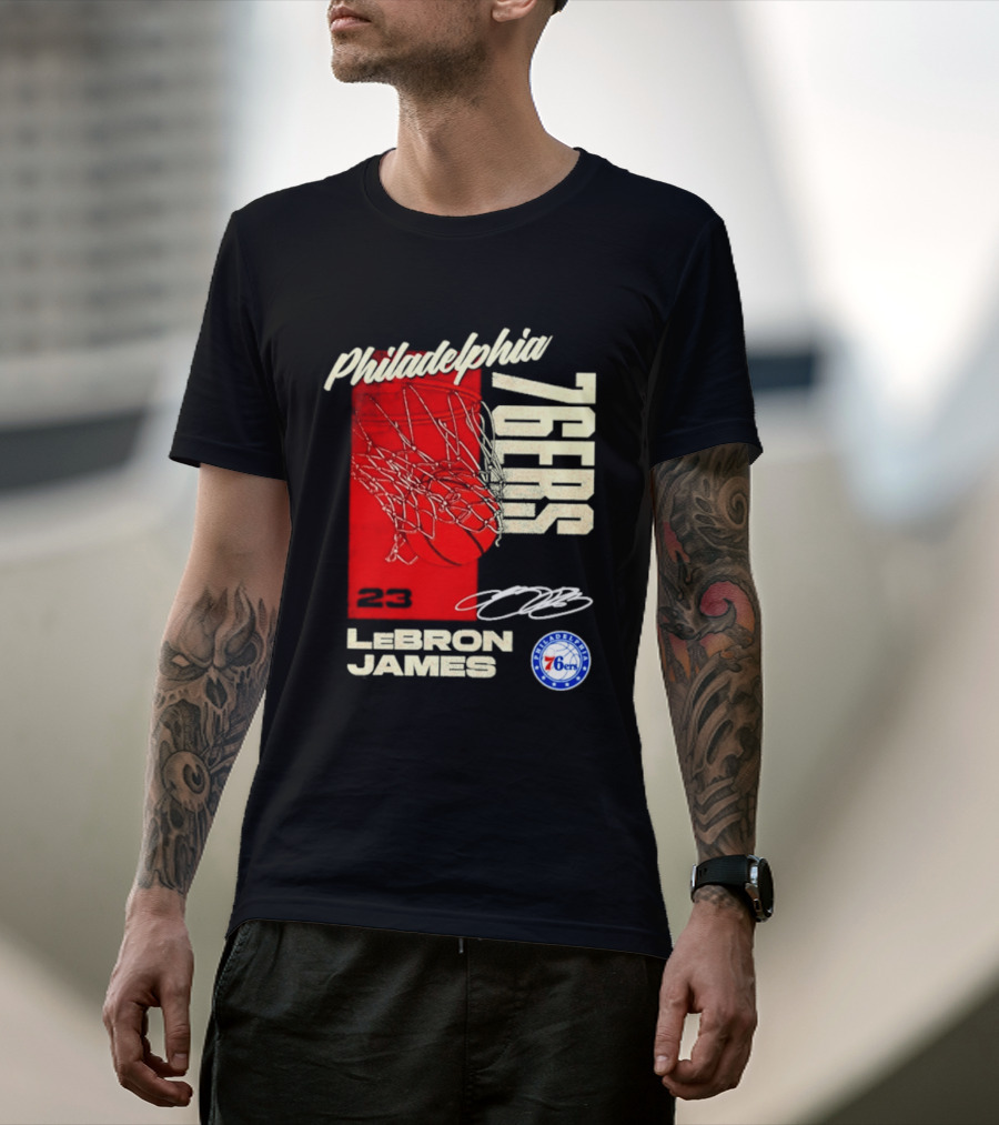 LeBron James 23 Philadelphia 76ers Basketball T-Shirt