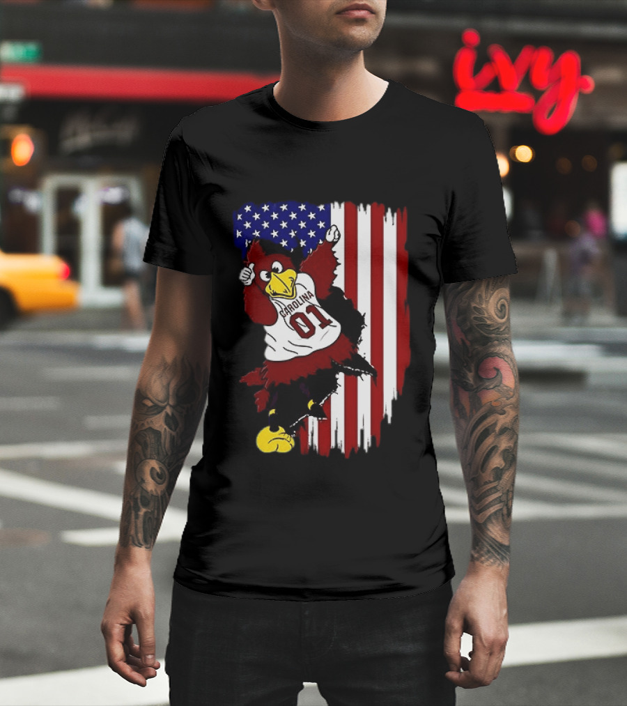 South Carolina Gamecocks Carolina 01 USA Flag We The People T-Shirt