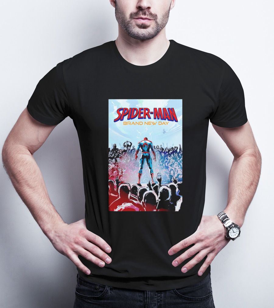 Spider Man Brand New Day Crowd Marvel T-Shirt