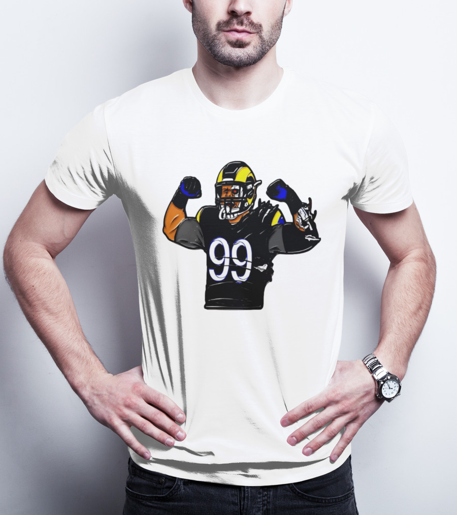 Los Angeles Rams Cyborg Player Cyber Beast 99 Football T-Shirt