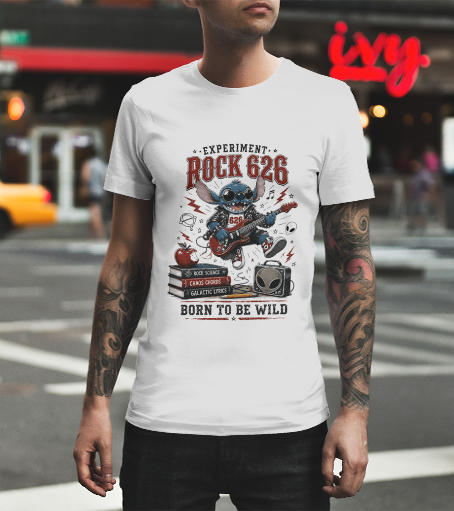 Experiment Rock 626 Born To Be Wild Music Science Chaos Chords Galactic Vibes T-Shirt