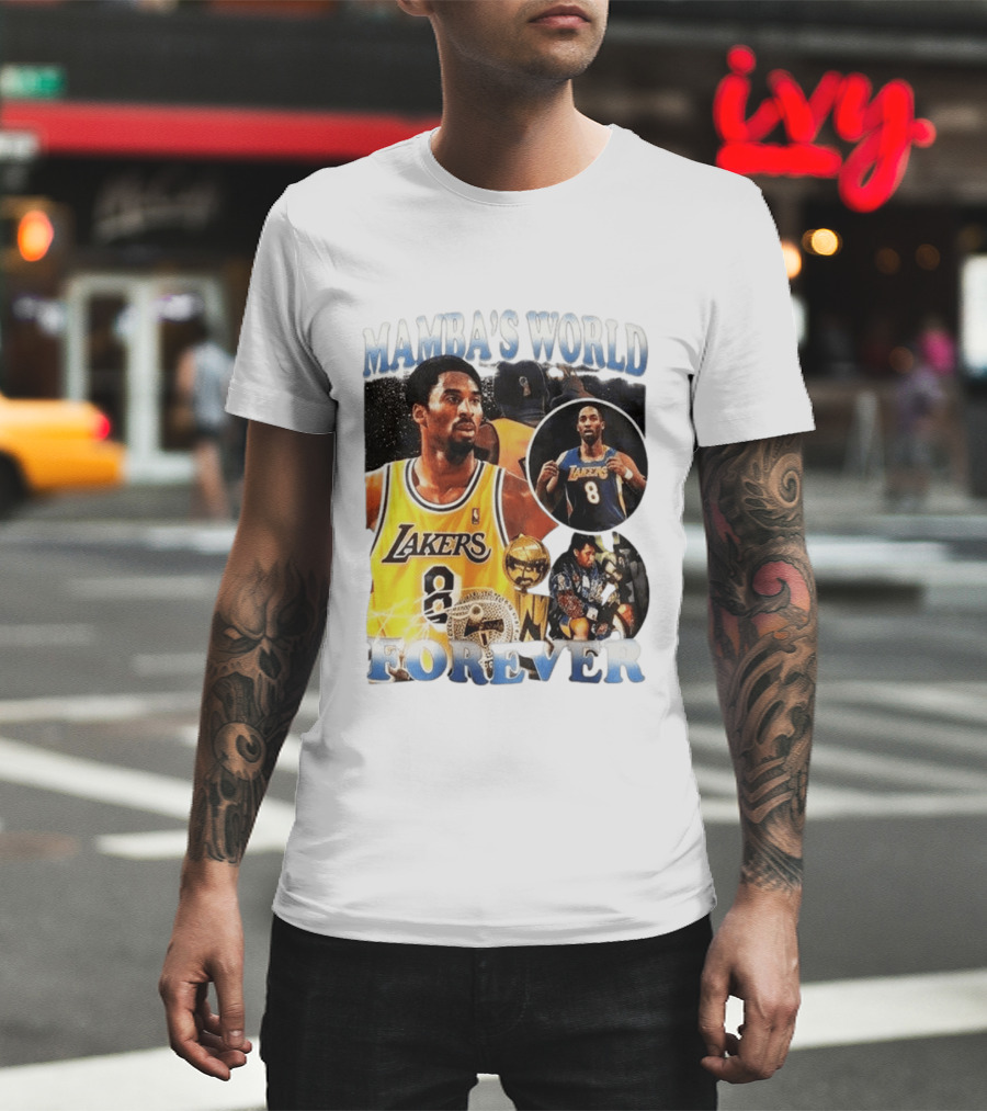 Mamba's World Forever Lakers Kobe Bryant 8 T-Shirt