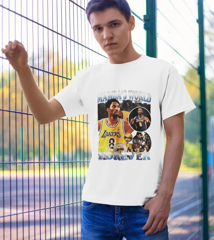 Mamba's World Forever Lakers Kobe Bryant 8 T-Shirt