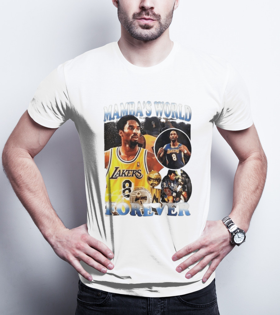 Mamba's World Forever Lakers Kobe Bryant 8 T-Shirt