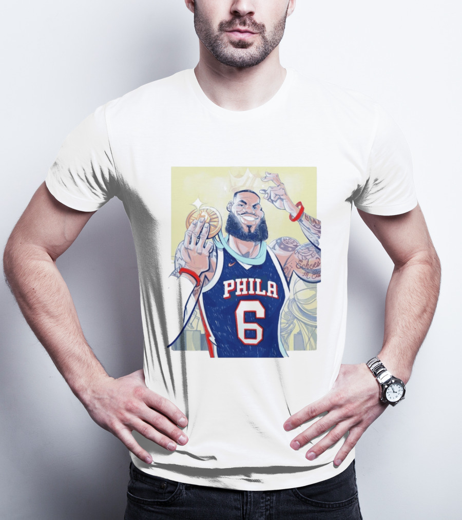 LeBron James Phila 6 Caricature NBA T-Shirt