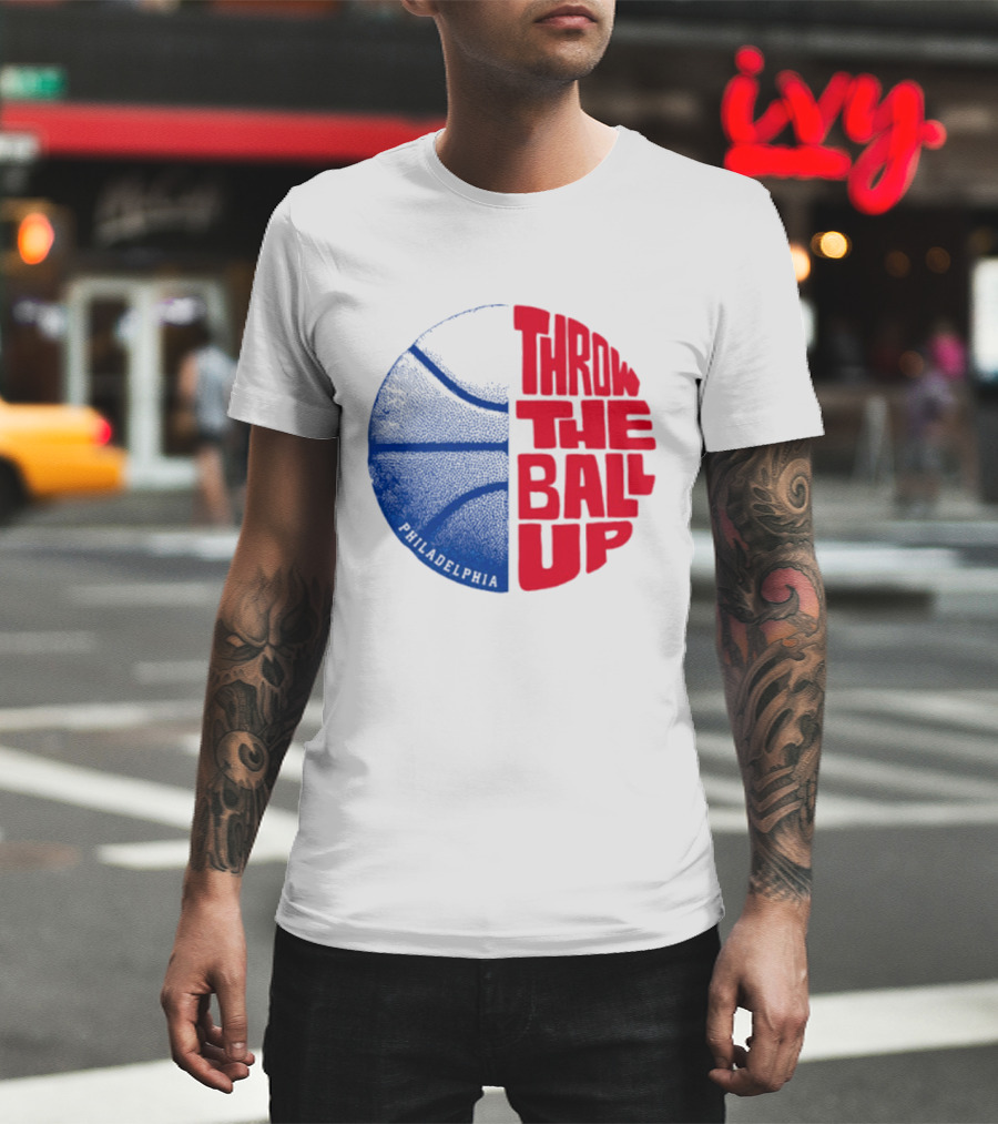 LeBron James Philadelphia 76ers Throw The Ball Up Basketball T-Shirt