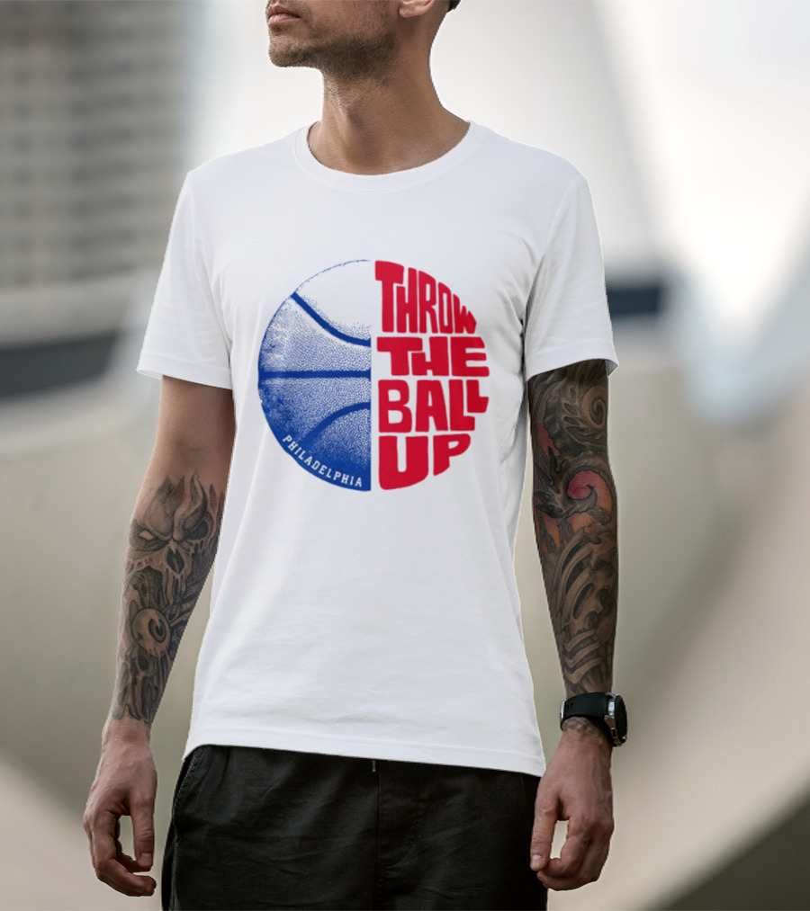LeBron James Philadelphia 76ers Throw The Ball Up Basketball T-Shirt
