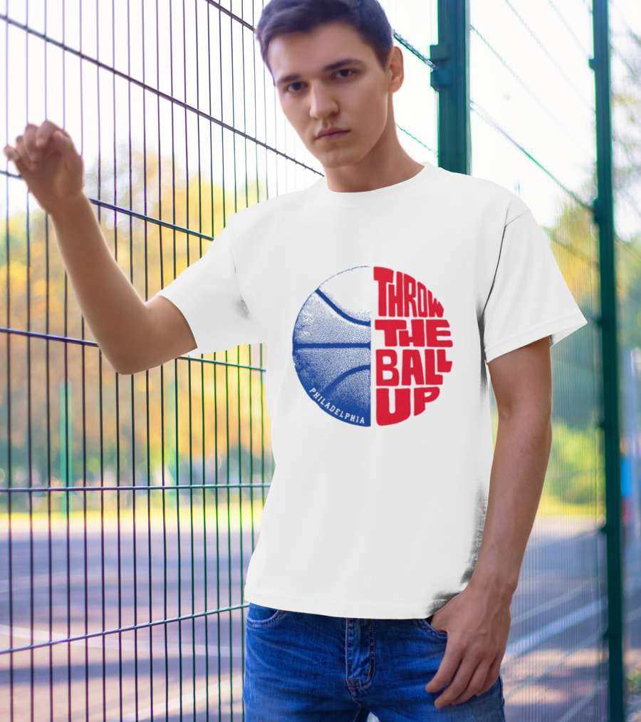 LeBron James Philadelphia 76ers Throw The Ball Up Basketball T-Shirt