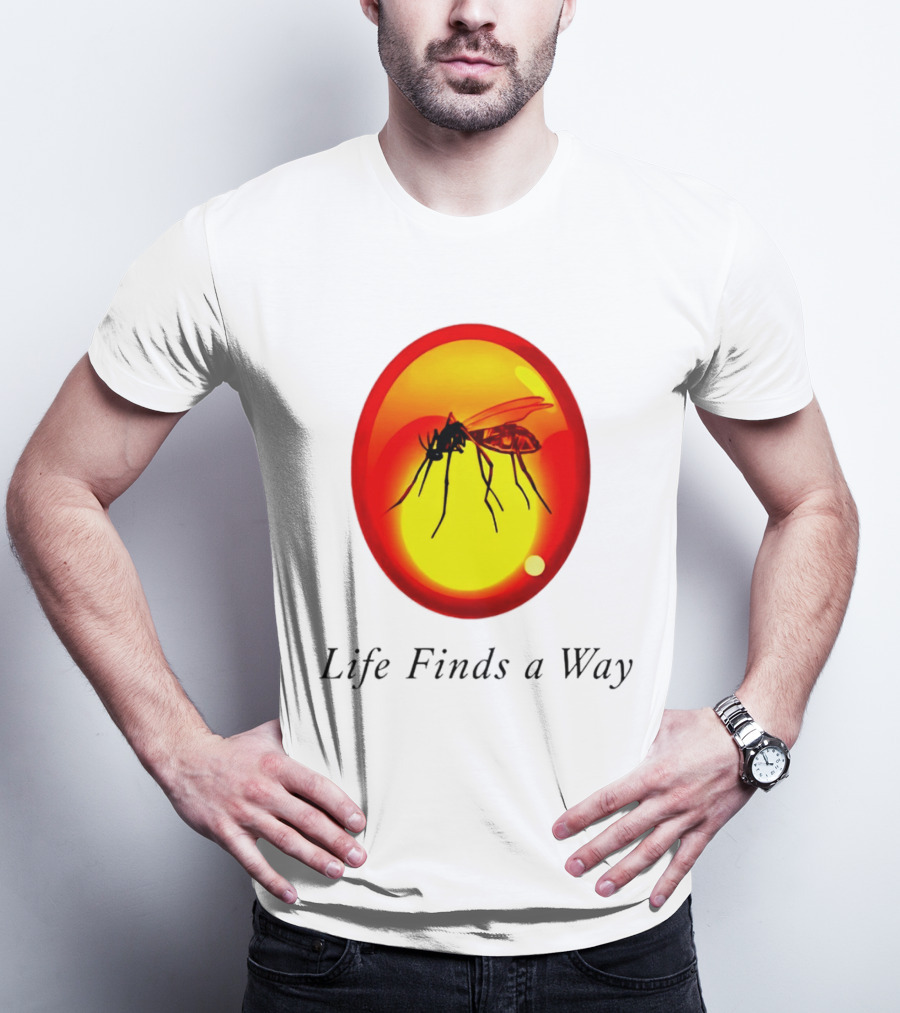 Mosquito In Amber Life Finds A Way Jurassic Park T-Shirt