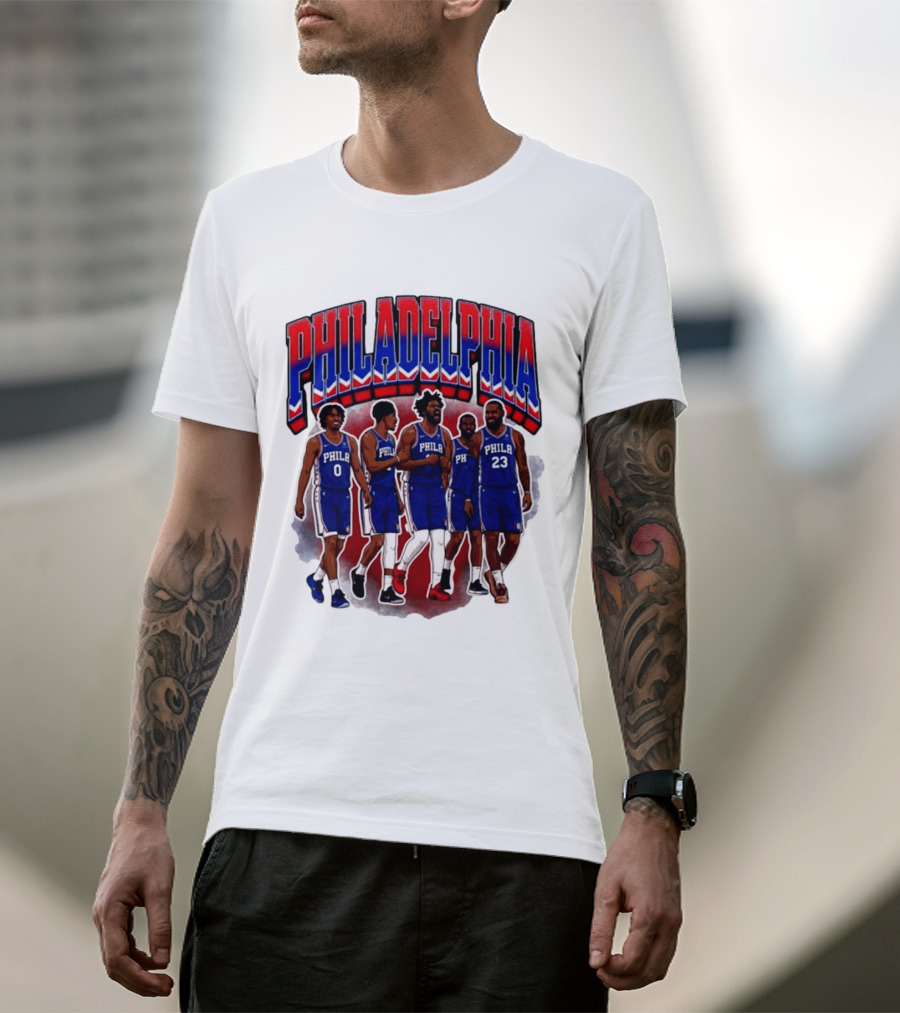 Philadelphia Basketball Starting 5 PHILA 23 0 T-Shirt