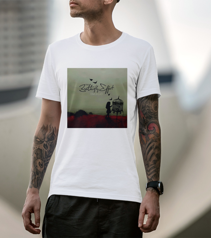 The Butterfly Effect IMAGO Silhouette With Birdcage And Butterflies T-Shirt