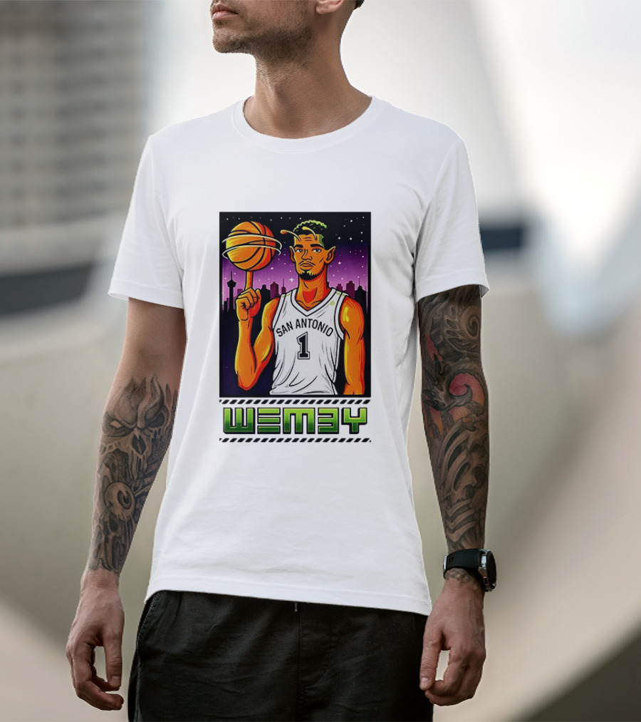 Wemby No 1 San Antonio Basketball Alien T-Shirt