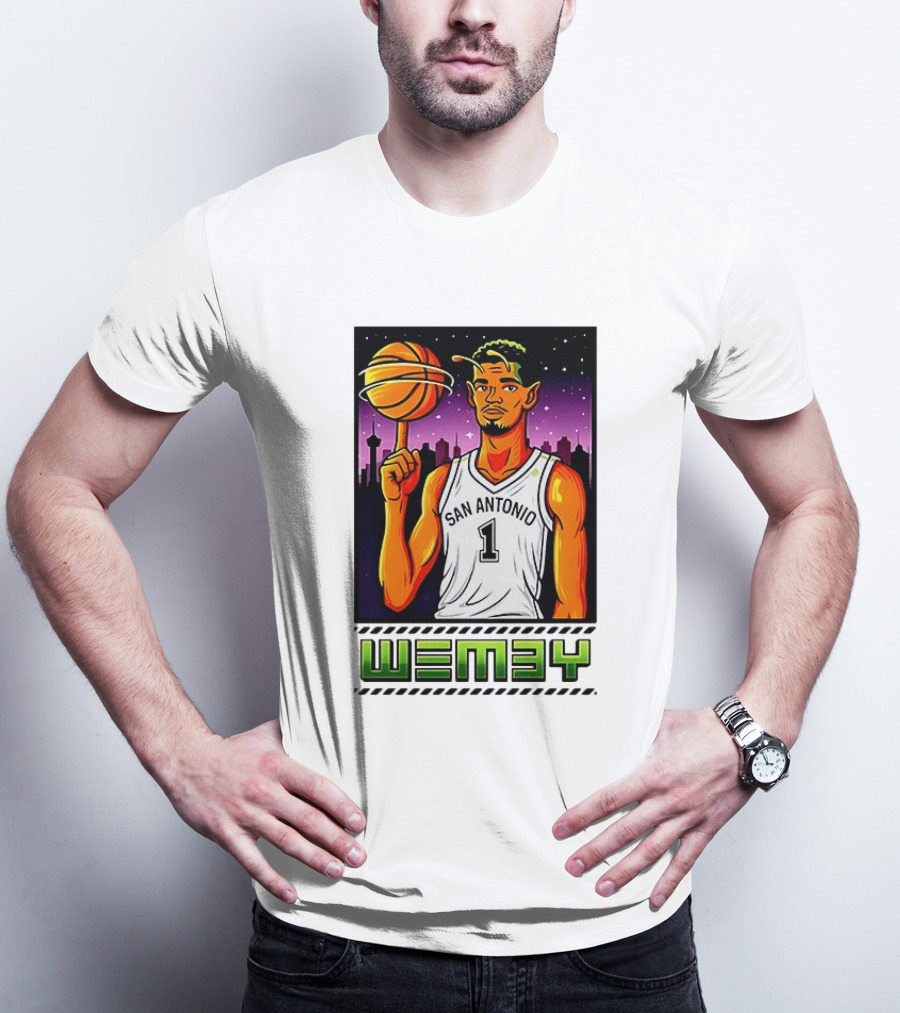 Wemby No 1 San Antonio Basketball Alien T-Shirt