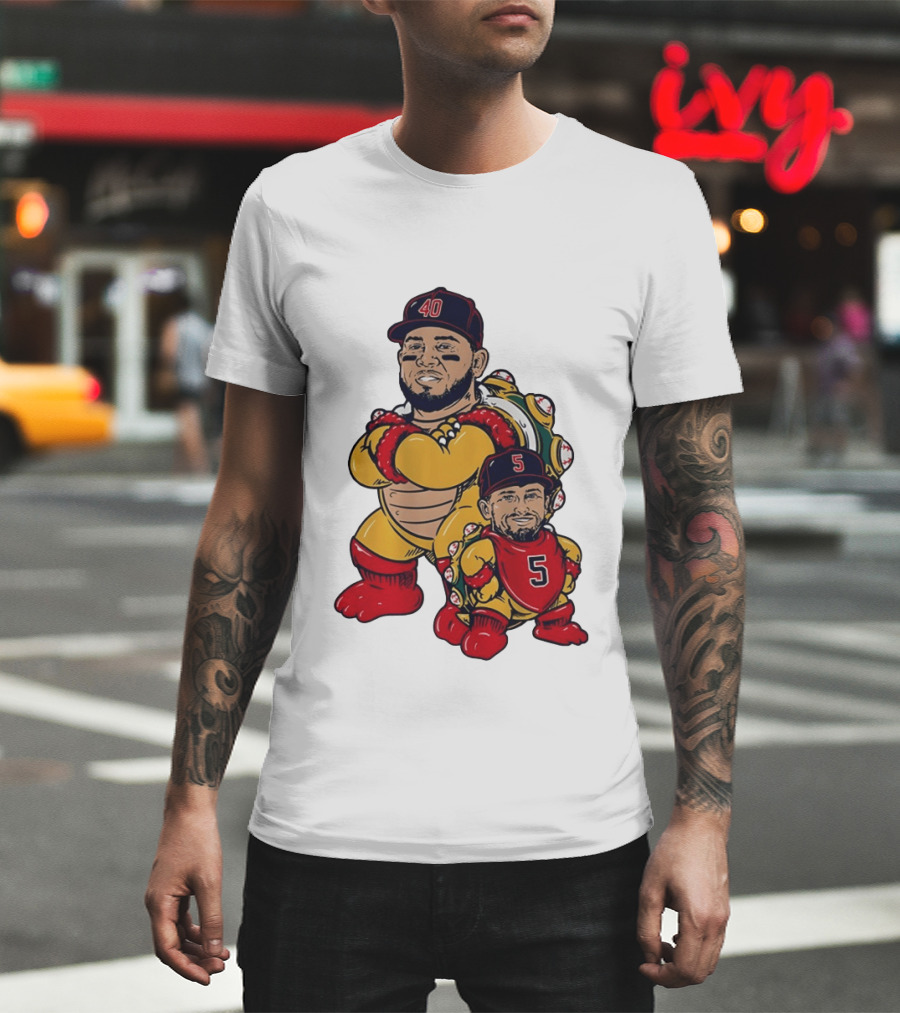 Bowser And Mini Bowser Willson Contreras Caleb Durbin Boston Red Sox T-Shirt