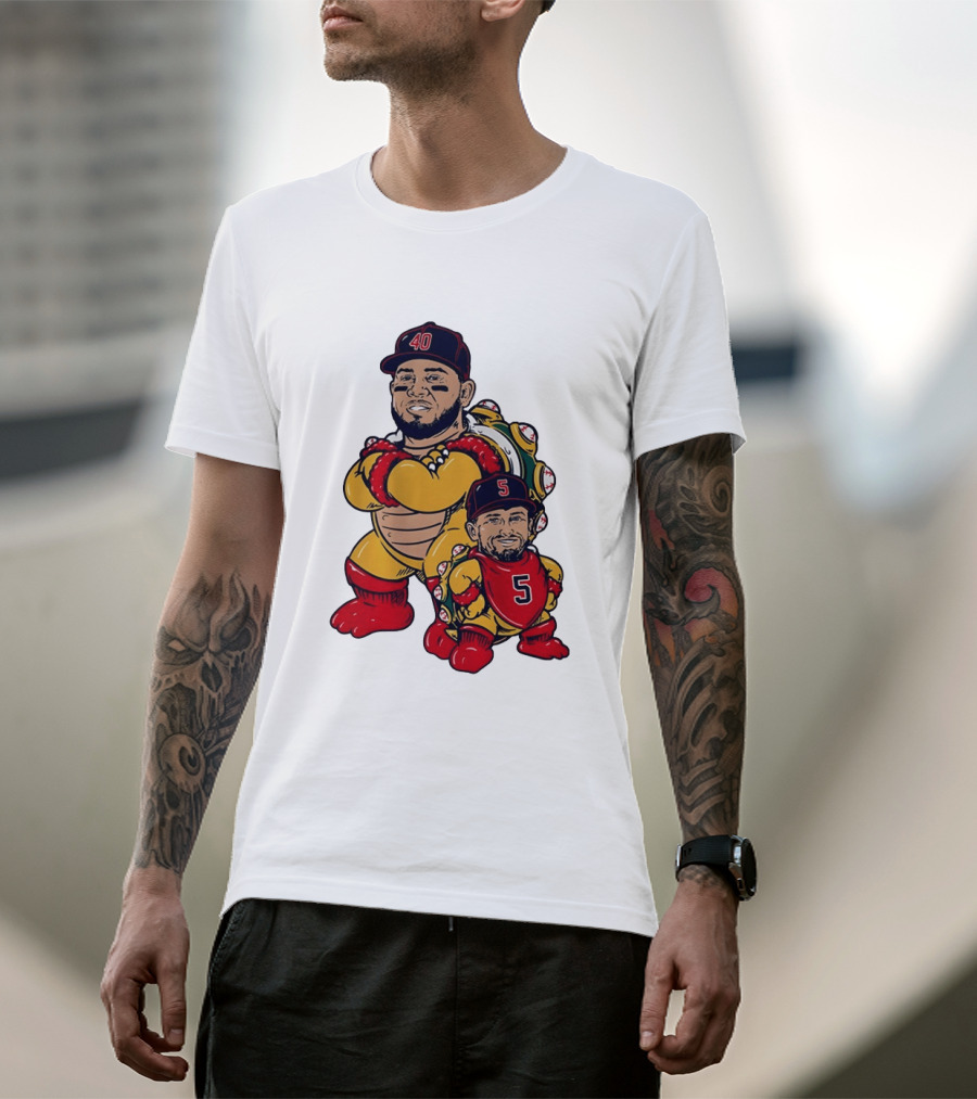 Bowser And Mini Bowser Willson Contreras Caleb Durbin Boston Red Sox T-Shirt