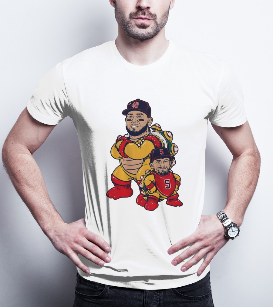 Bowser And Mini Bowser Willson Contreras Caleb Durbin Boston Red Sox T-Shirt