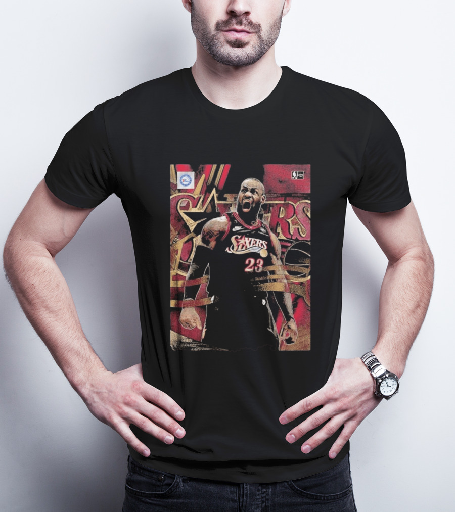 Lebron James Joins Philadelphia 76ers Number 23 NBA Team Jersey T-Shirt