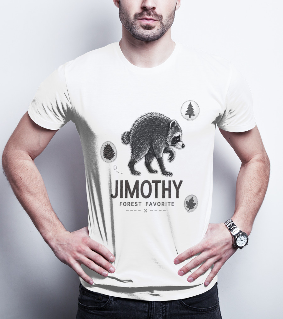Jimothy Forest Favorite Bear Silhouette And Trees T-Shirt