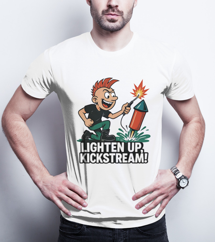 Lighten Up Kickstream Fireworks Rocket Blast T-Shirt
