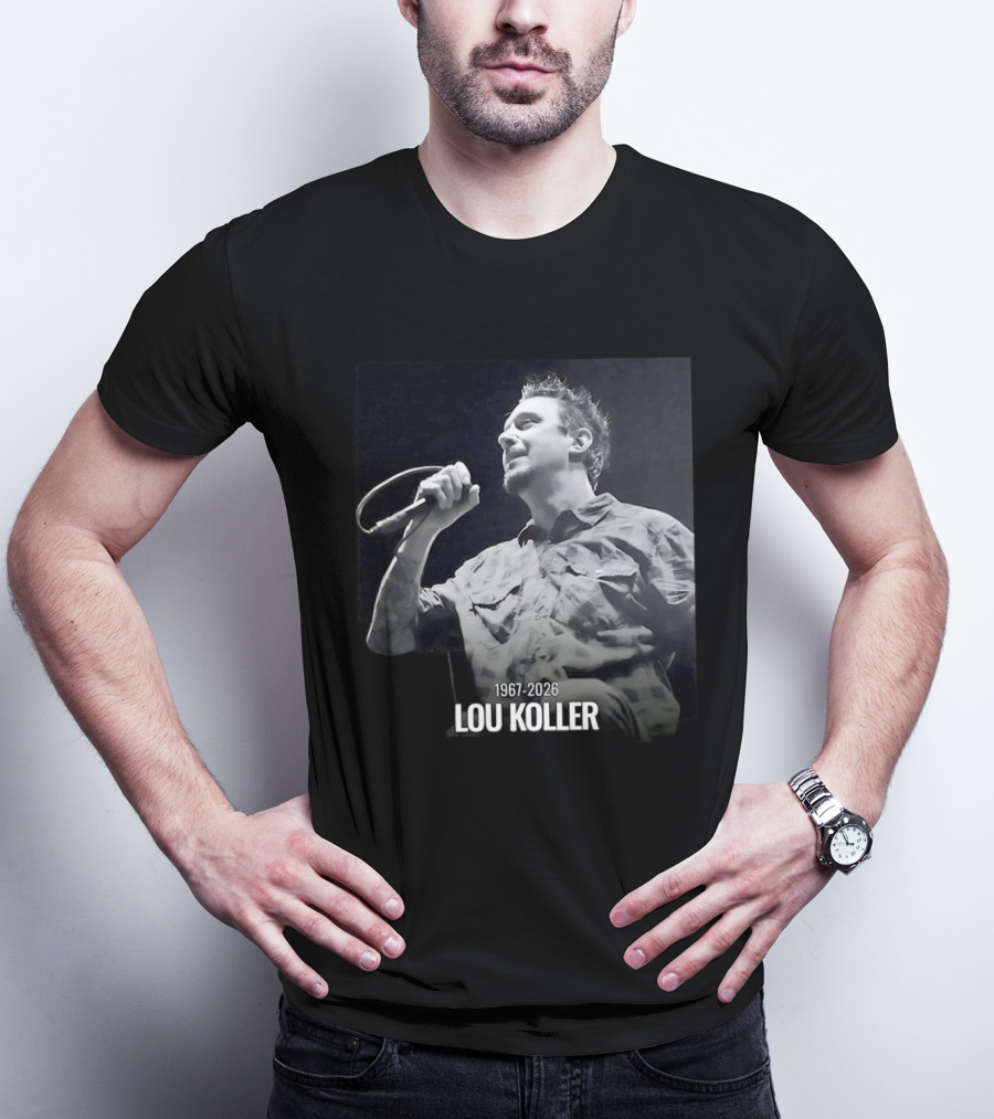 1967 2026 Lou Koller Microphone Plaid Black And White T-Shirt