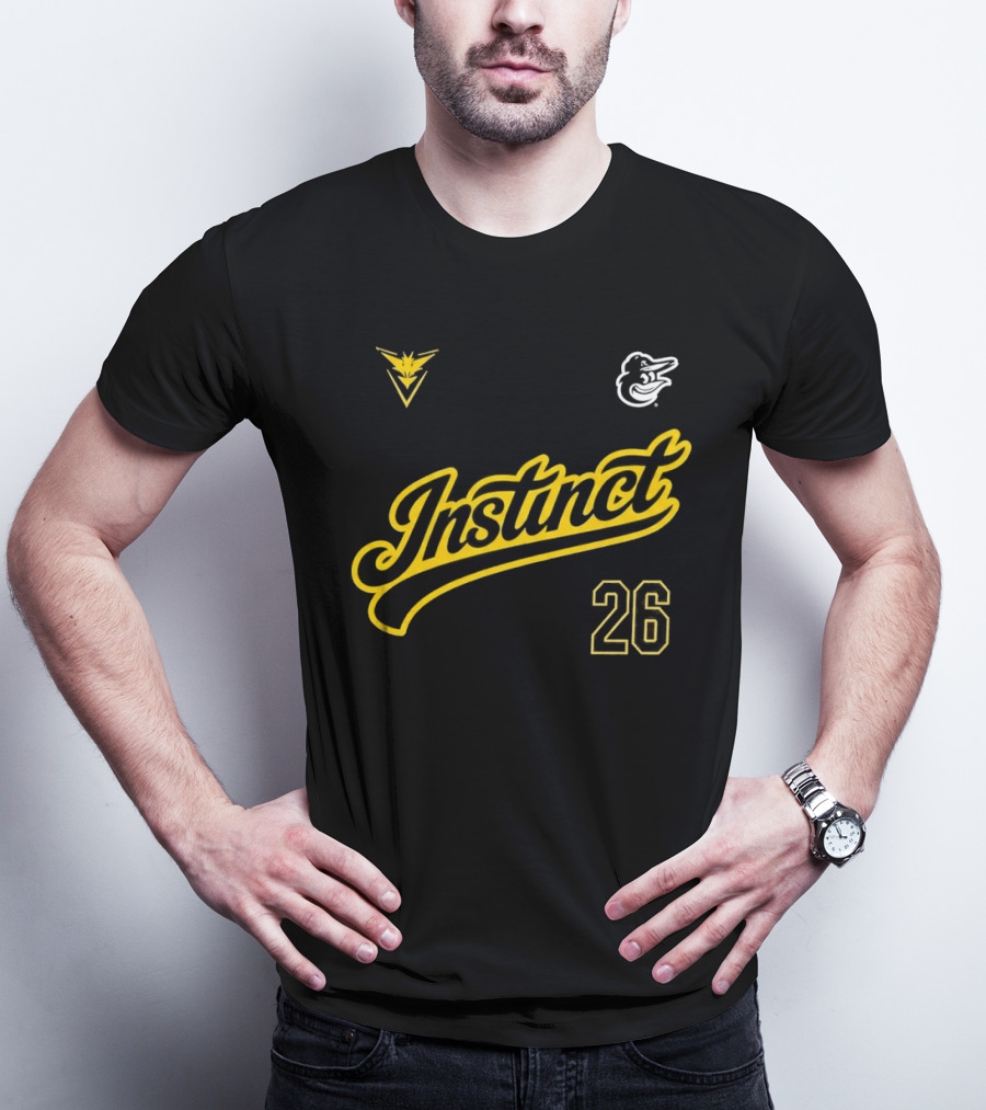 2026 Instinct Orioles Pokémon GO Night Team Yellow 26 T-Shirt