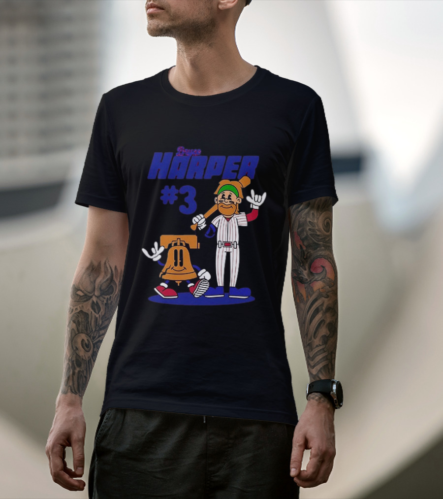 Bryce Harper #3 Philadelphia Phillies Liberty Bell MLB 2026 Baseball T-Shirt