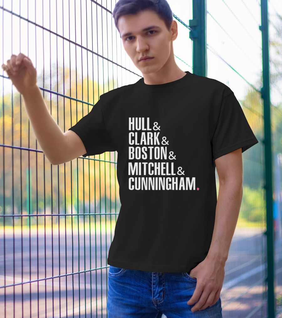 Hull Clark Boston Mitchell Cunningham Indiana Fever WNBA Basketball 2026 T-Shirt