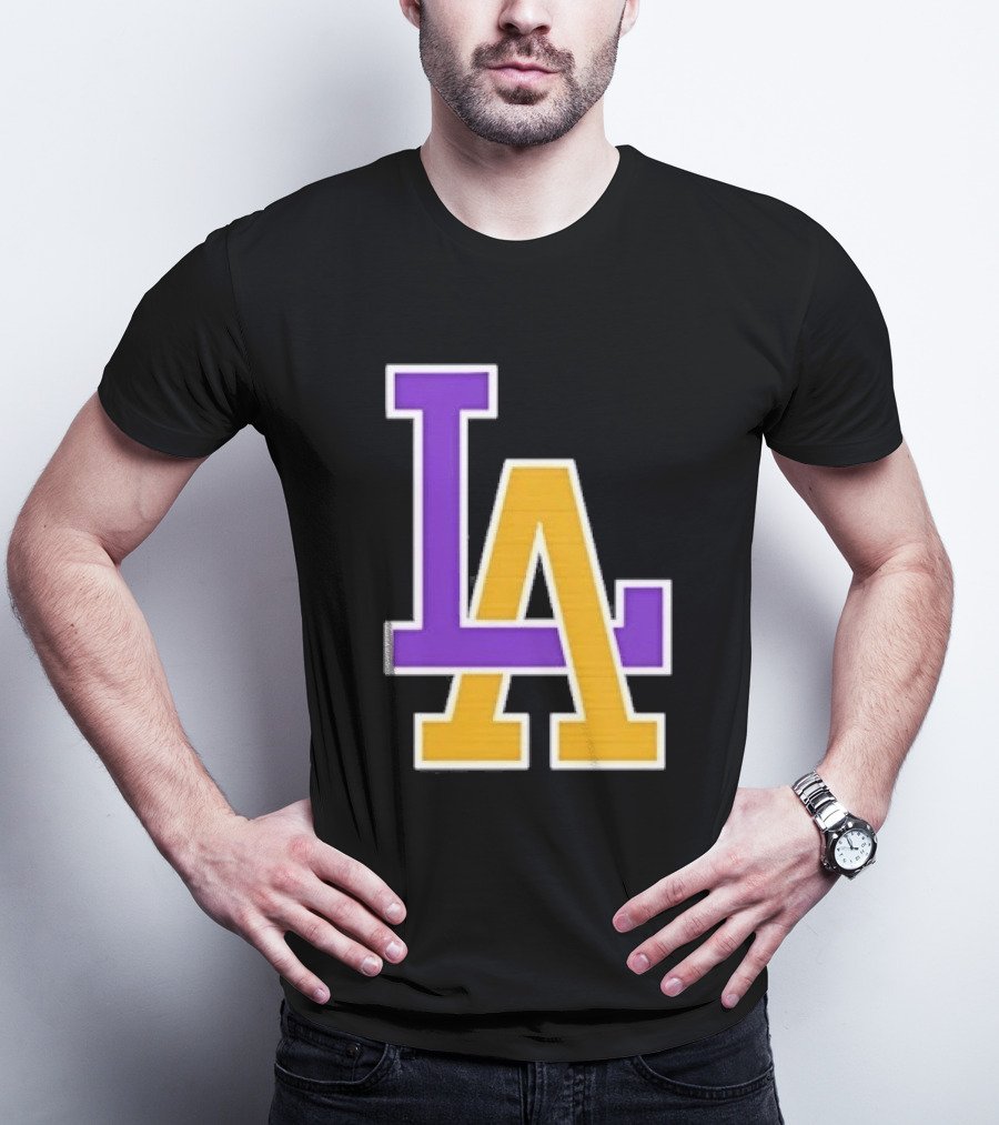 Los Angeles Lakers Purple Gold LA T-Shirt