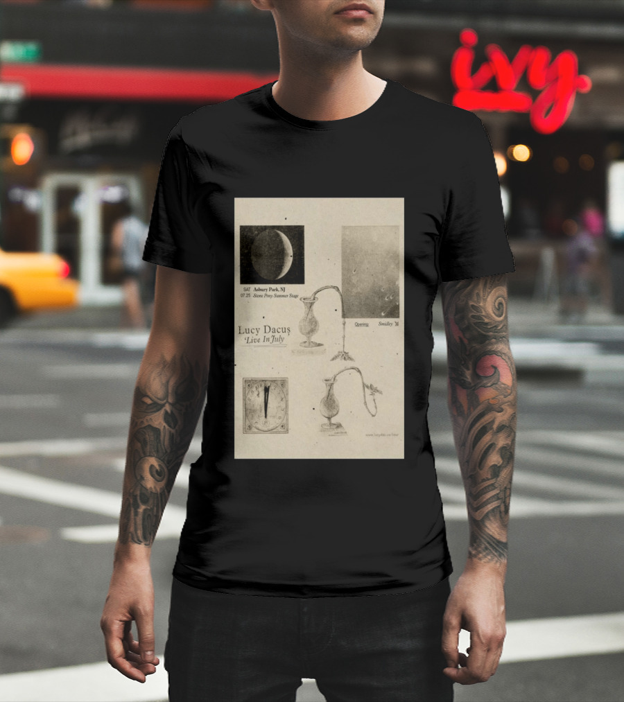 Lucy Dacus Live In July Asbury Park NJ Stone Pony Summer Stage 07 25 Opening Smidley Moon Stage T-Shirt