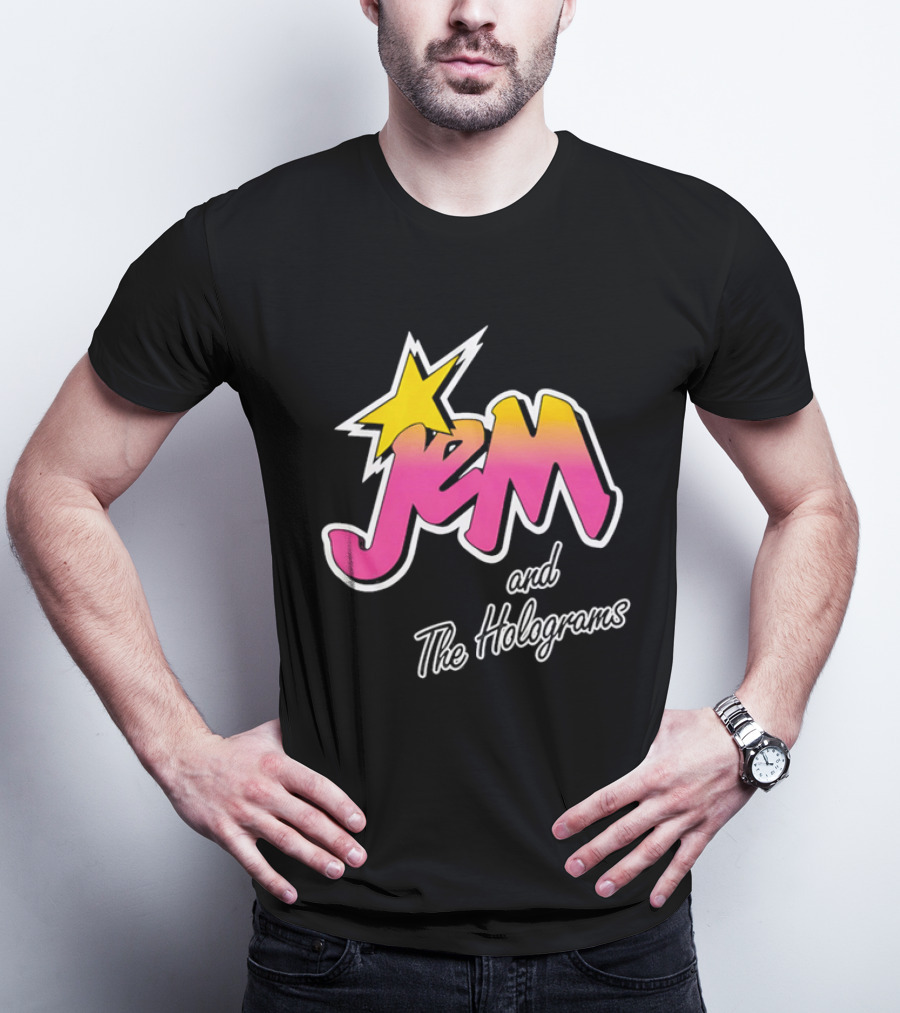 Jem And The Holograms 1980s Cartoon Logo Star Iconic Nostalgia T-Shirt